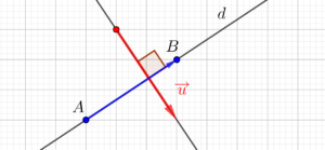 Vecteur normal à une droite - Logamaths.fr