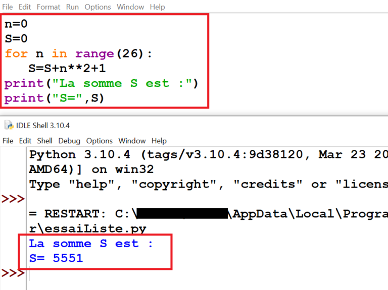 Les compteurs et les accumulateurs dans Python - Logamaths.fr