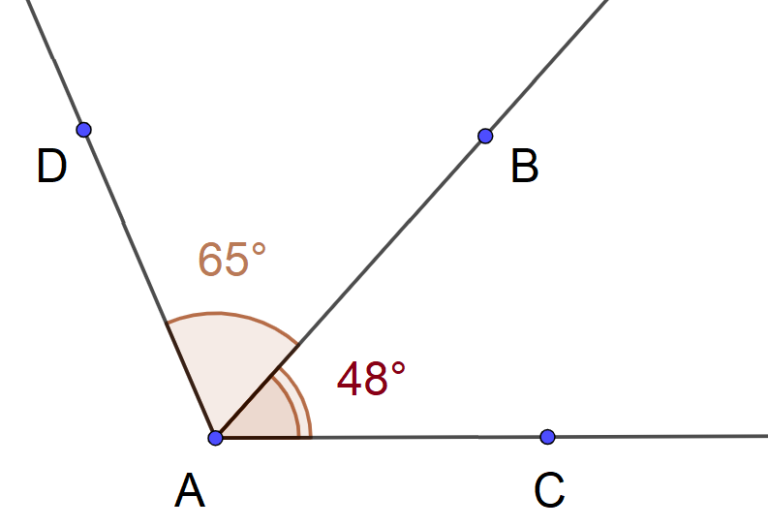 5ème. Angles adjacents. Définition, exemples et propriétés.- Logamaths.fr